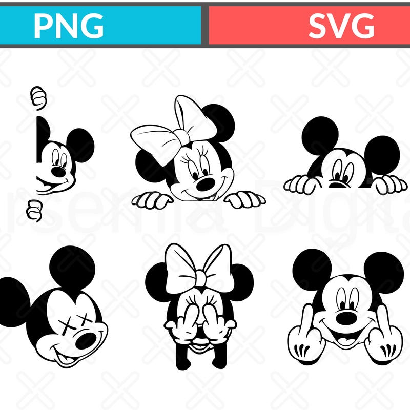 Mickey Middle Finger - Etsy