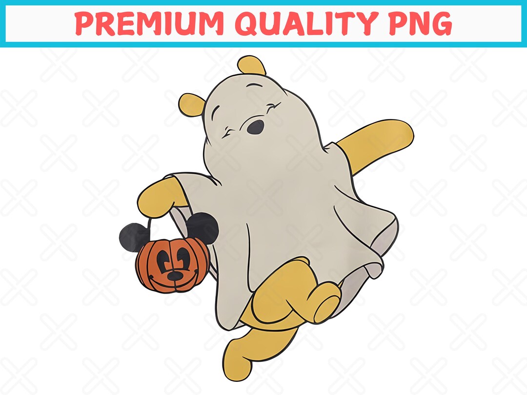 Halloween Winnie the Pooh Ghost PNG: Spooky Trick or Treat (digital ...