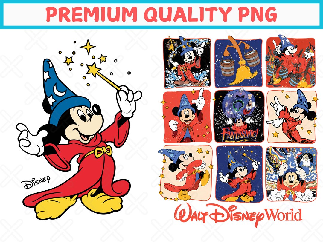 Retro Disney Fantasia Movie Png, Comfort Colors Fantasia Sorcerer ...