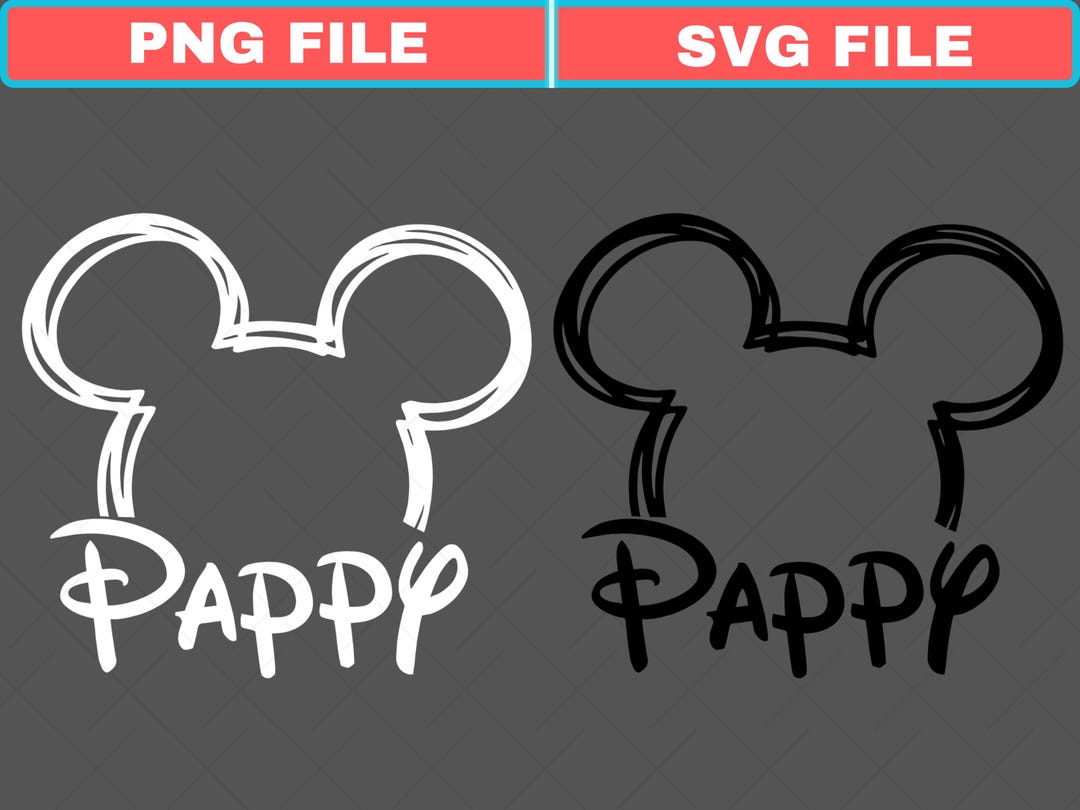 Pappy Mickey Mouse SVG PNG, Father's Day Design (digital Download) - Etsy