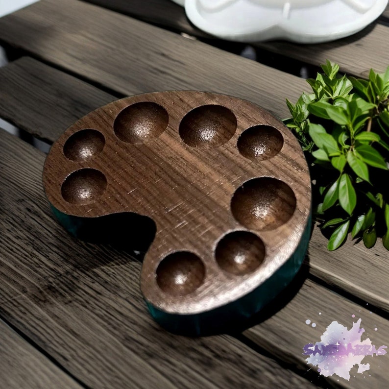 Personalized Mini Paint Palette, 8 Wells, Watercolor Dispensing Wooden ...