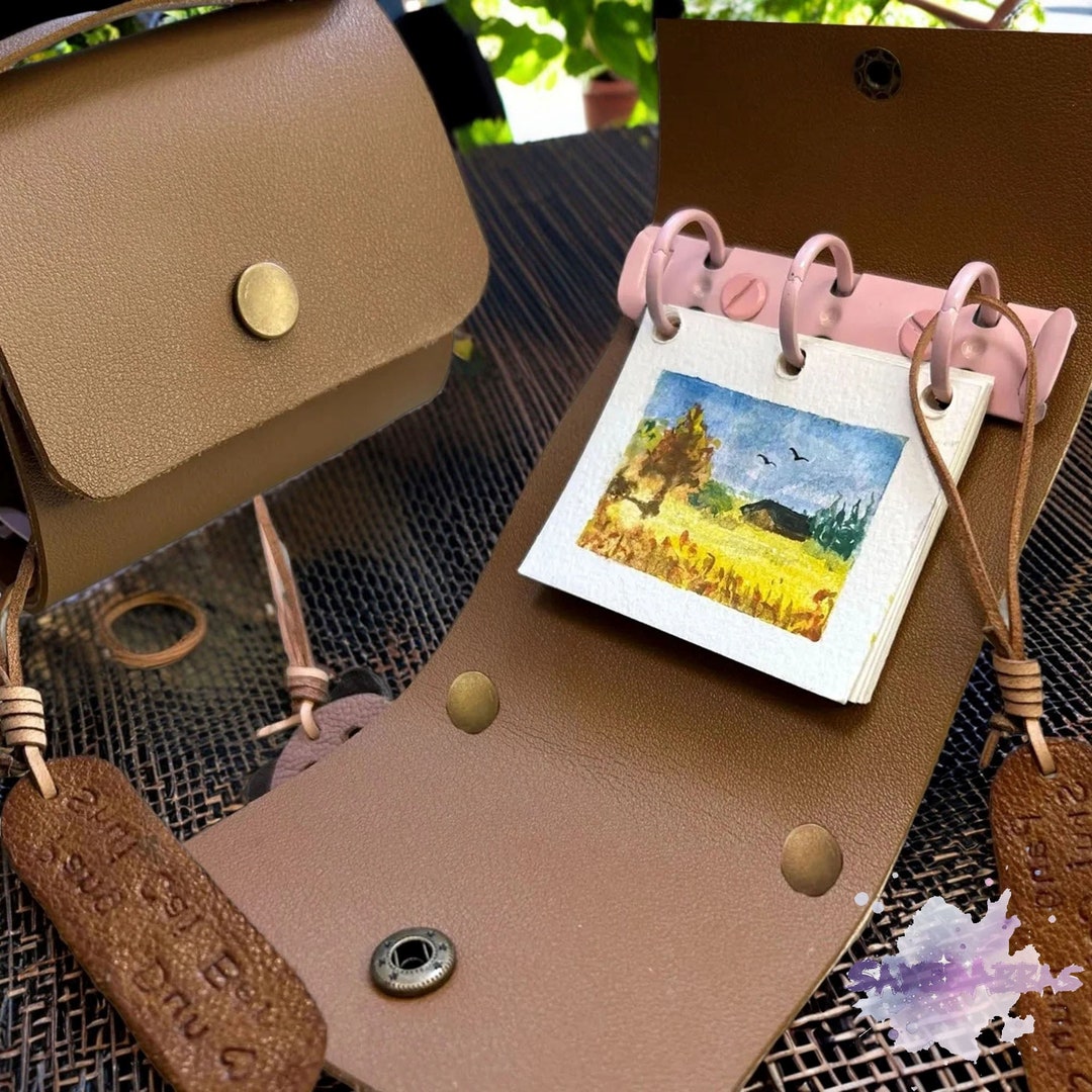 Custom Portable Briefcase Watercolor Sketchbook Binder Journal With ...