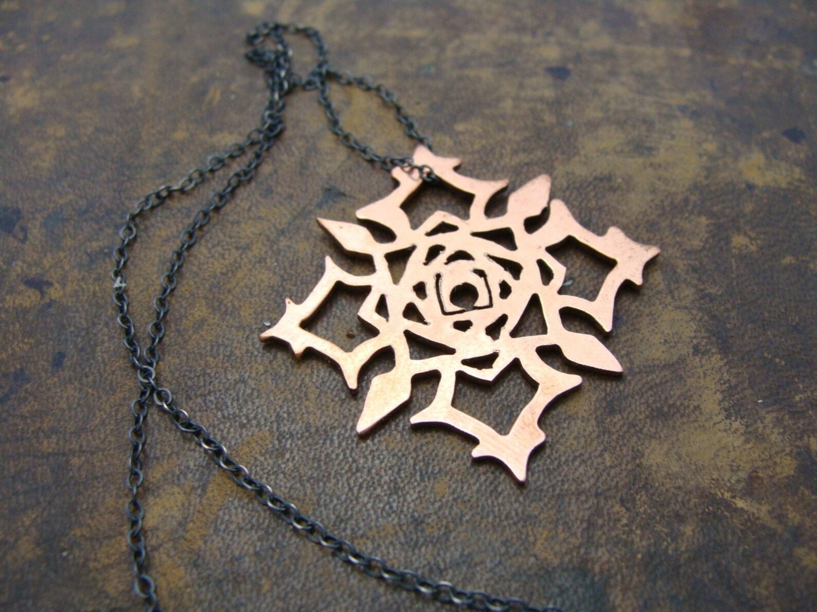 Vampire Knight Sterling Silver Necklace - Cross Academy Rose Necklace ...