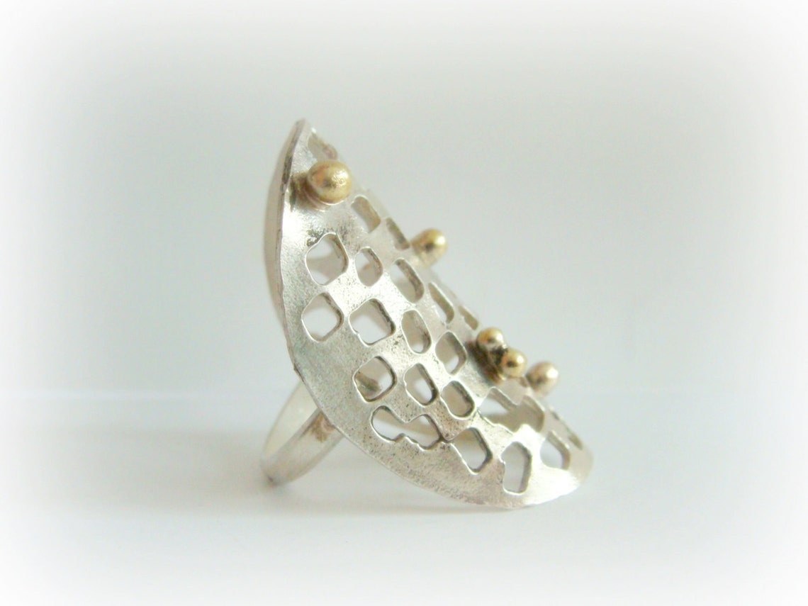 Modern Armor Ring Armor Ring Sterling Silver Half Finger - Etsy