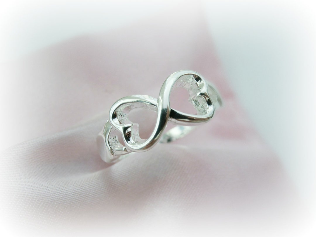 Love Infinity Ring - Custom Infinity Ring - Heart Infinity Ring - Love ...