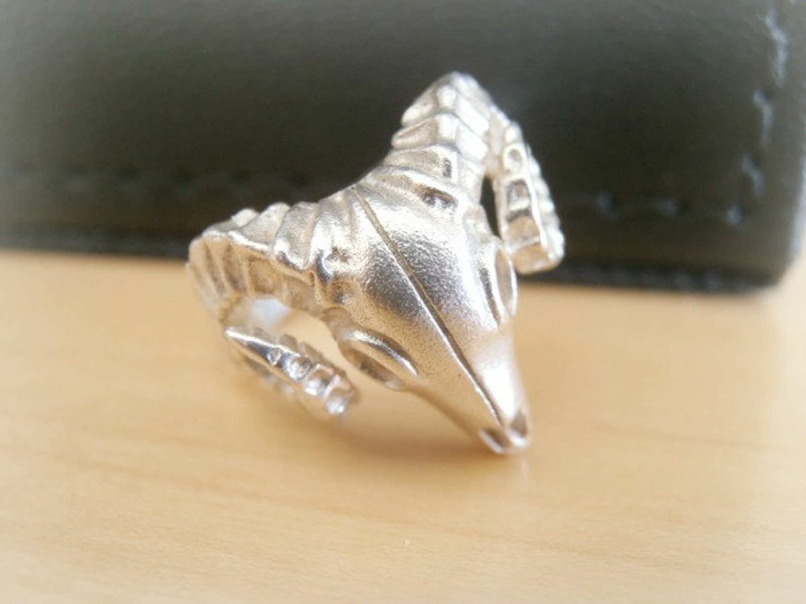 Ram Ring Sterling Silver Ram's Head Jewelry Aries Ring - Etsy