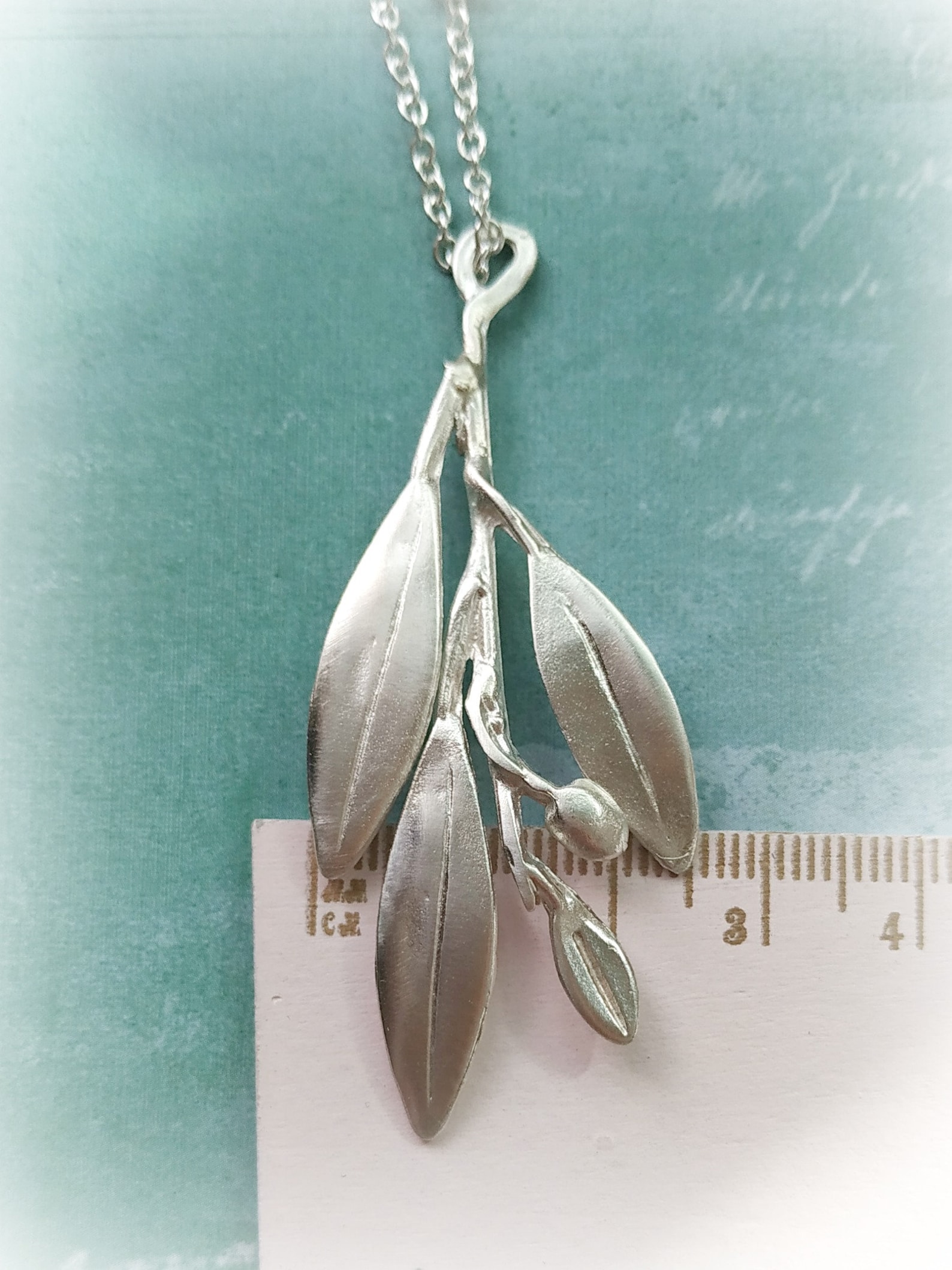 Olive Leaf Necklace Olive Necklace Olive Leaf Branch Leaf | Etsy