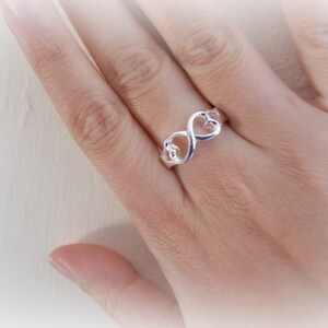 Love Infinity Ring - Custom Infinity Ring - Heart Infinity Ring - Love ...