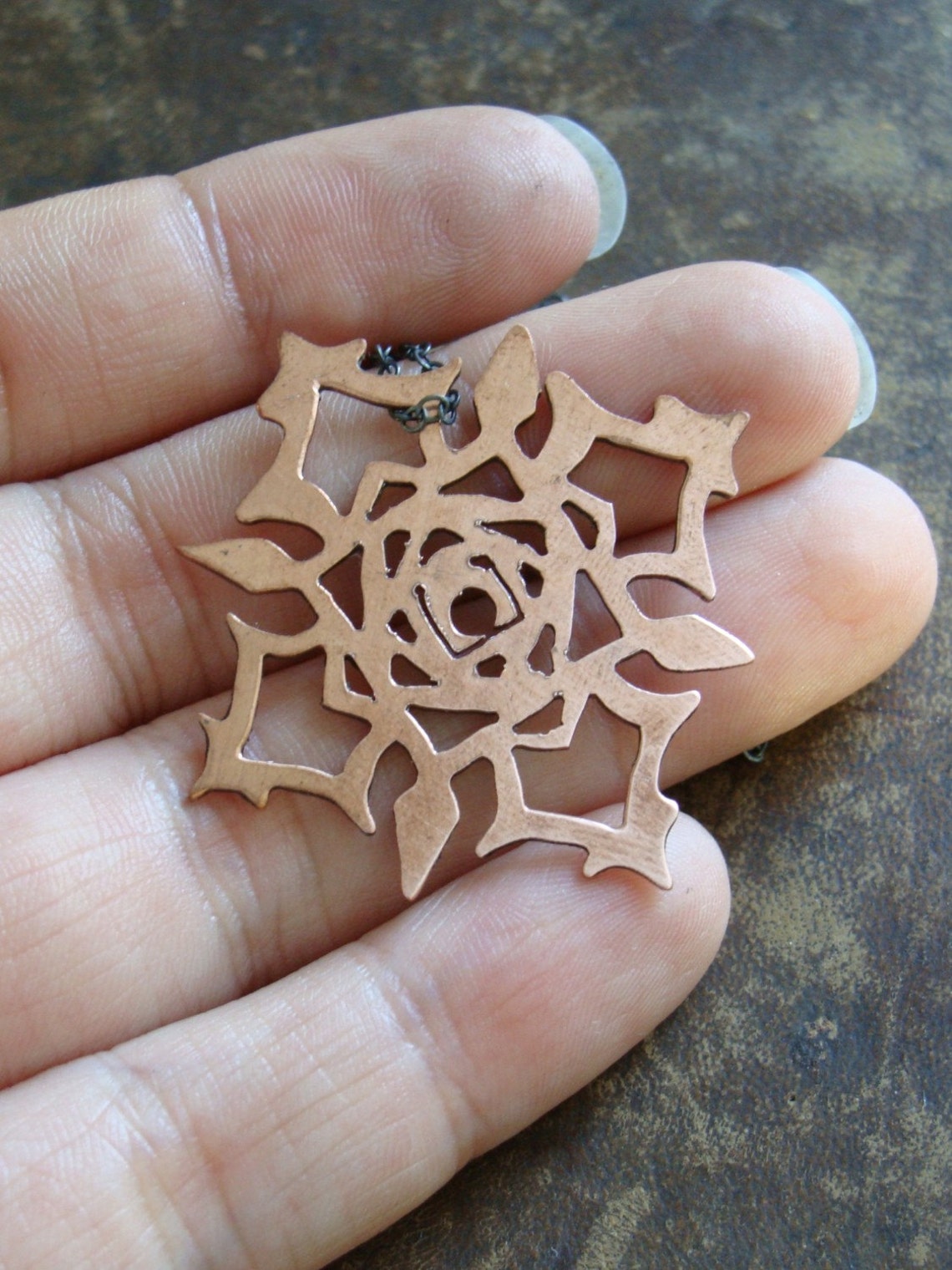 Vampire Knight Sterling Silver Necklace Cross Academy Rose - Etsy