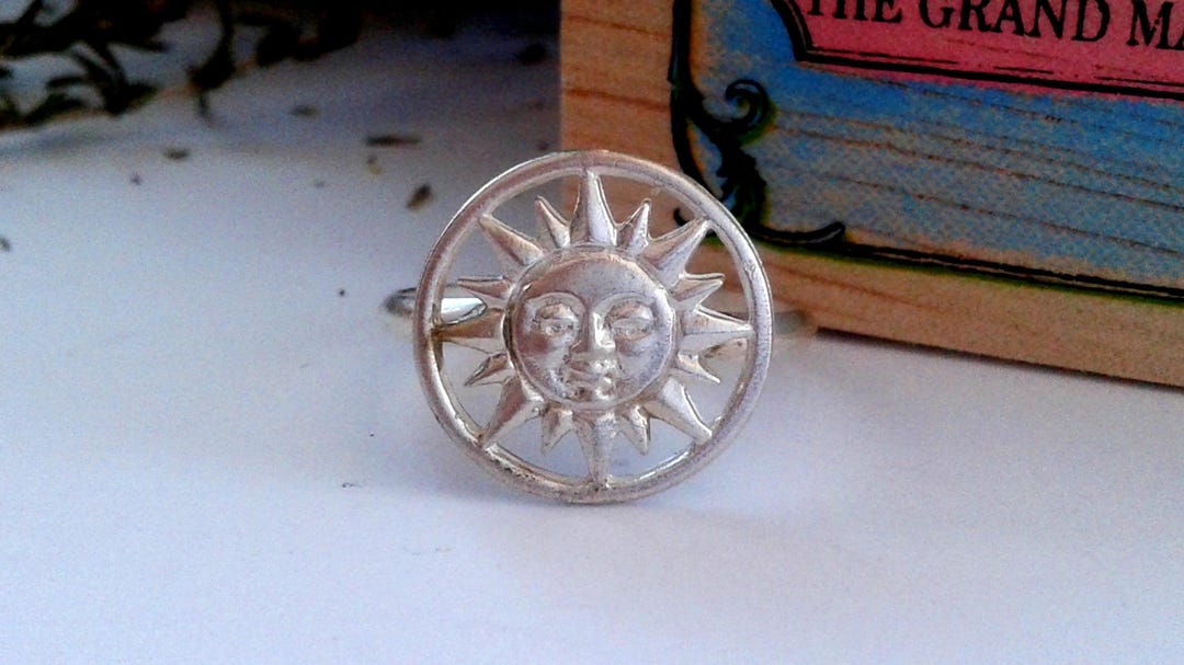 Sun Ring Sterling Silver - Sun Ring - Celestial Jewelry - Hyperion ...