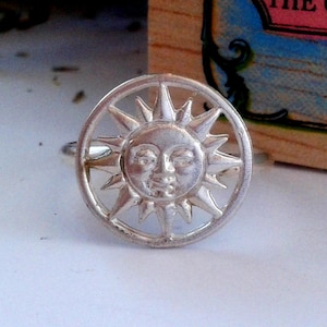 Sun Ring Sterling Silver - Sun Ring - Celestial Jewelry - Hyperion ...