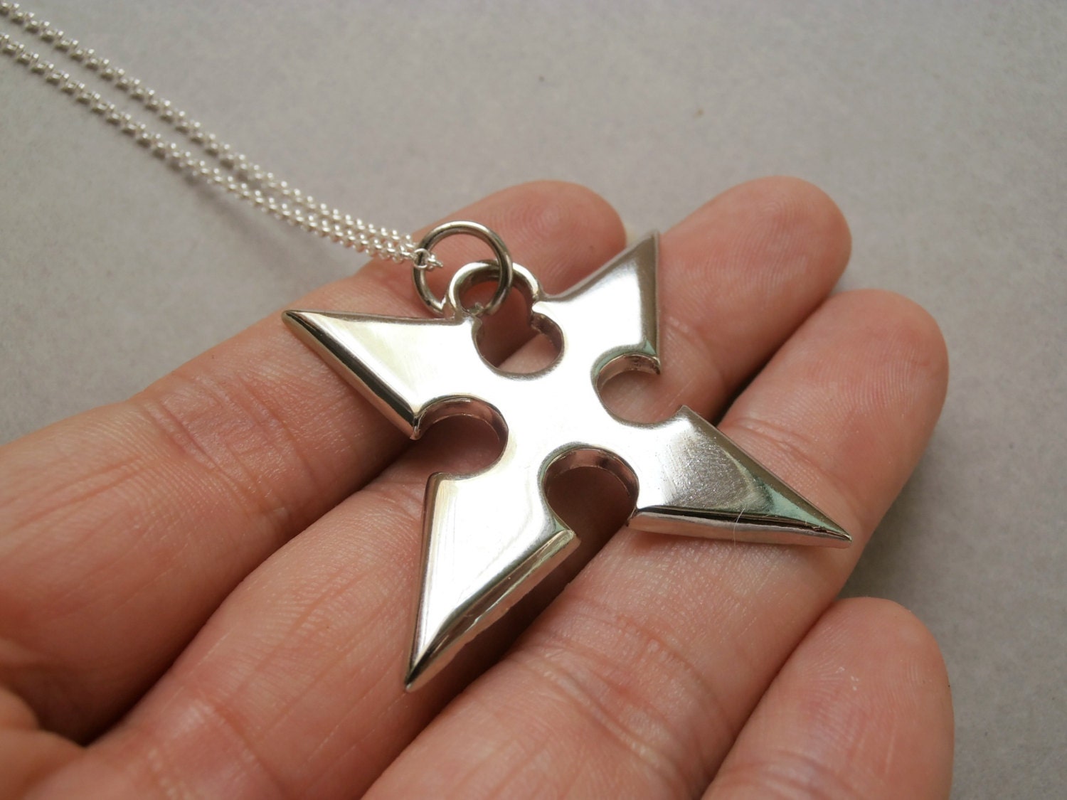 Roxas Necklace Sterling Silver - Kingdom Hearts Jewelry - Kingdom ...