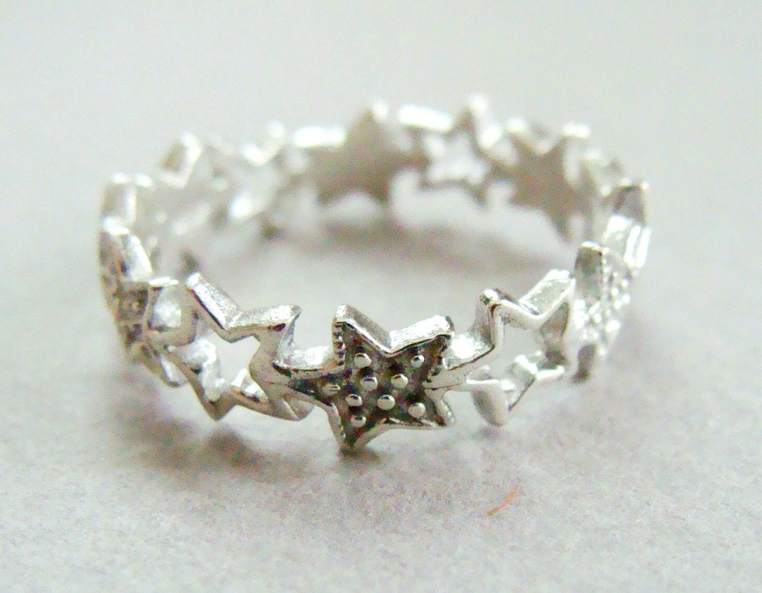 Star Ring Stack Ring - Sterling Silver Stack Ring - Silver ...