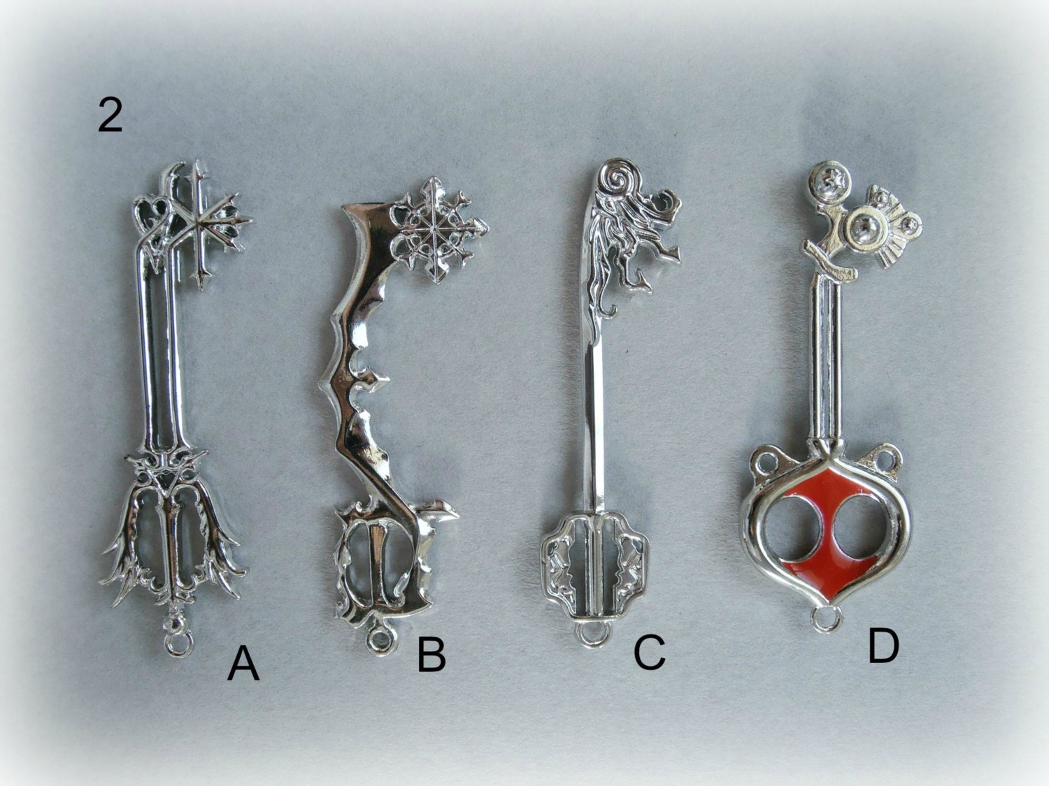 Kingdom Hearts Keys Sterling Silver Necklace Sora Sterling - Etsy