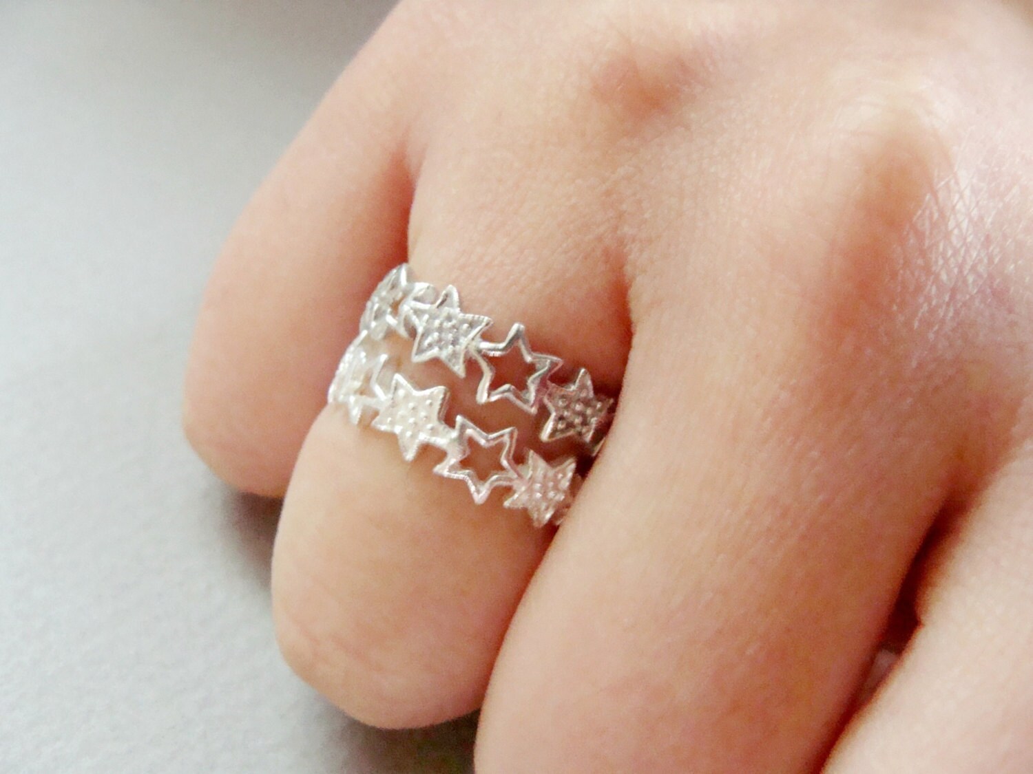 Star Ring Stack Ring Sterling Silver Stack Ring Silver | Etsy