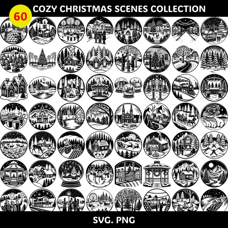 Christmas Scene - Etsy