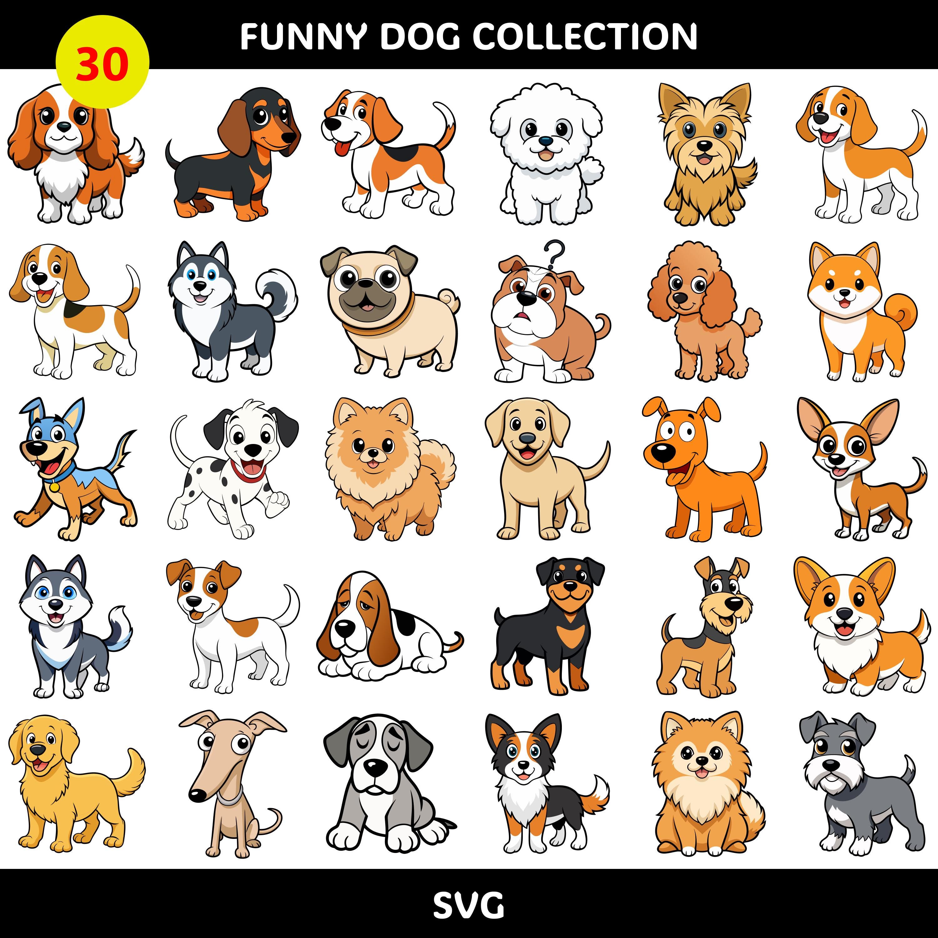 30 Funny Dog Collection - Peeking Dog SVG, Dog Breed SVG, Puppy SVG ...