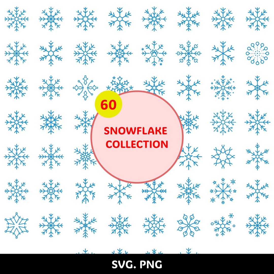 Snowflake Printable & Clipart Collection | Christmas SVG, PNG, and ...