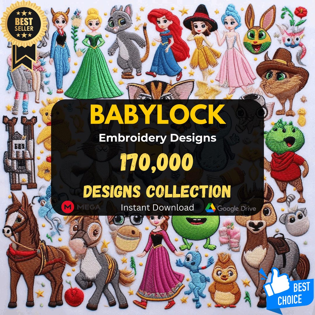 Machine Embroidery Designs Collection for Babylock 170,000 PES Files ...
