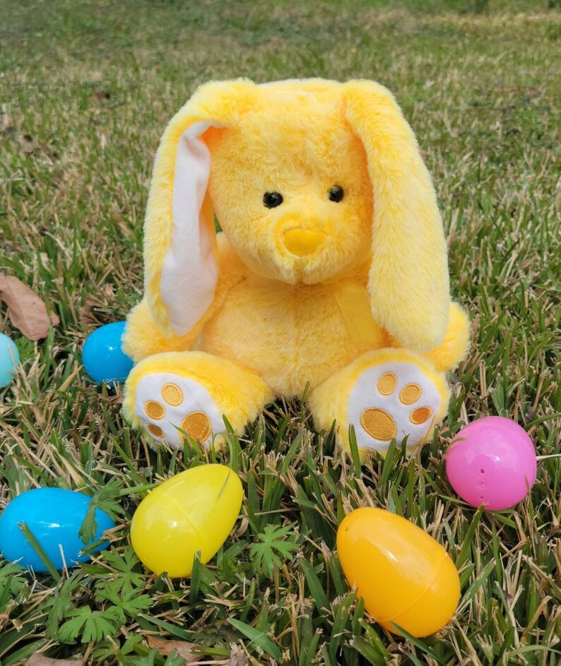 Easter Bunny Stuffed Animal With Name Embroidered in the Ear for ...