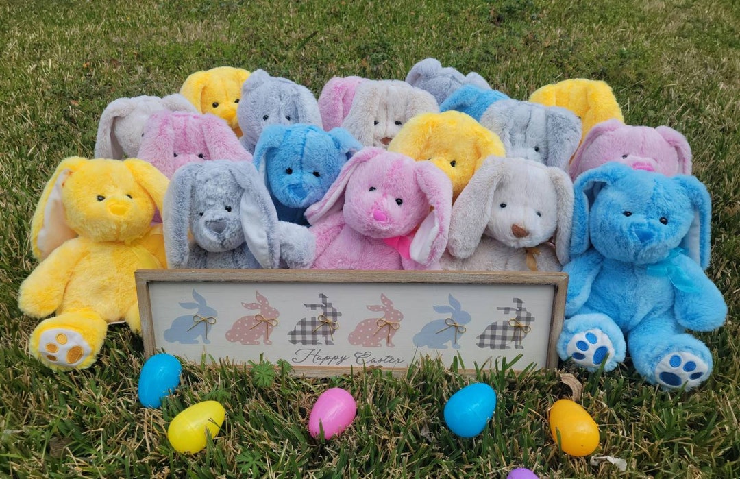 Easter Bunny Stuffed Animal With Name Embroidered in the Ear for ...