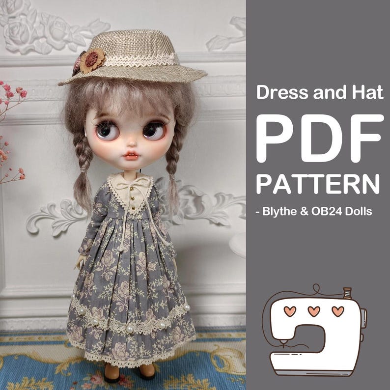 Blythe Dolls Dress Patterns night Rose,blythe Doll Clothes Sewing ...
