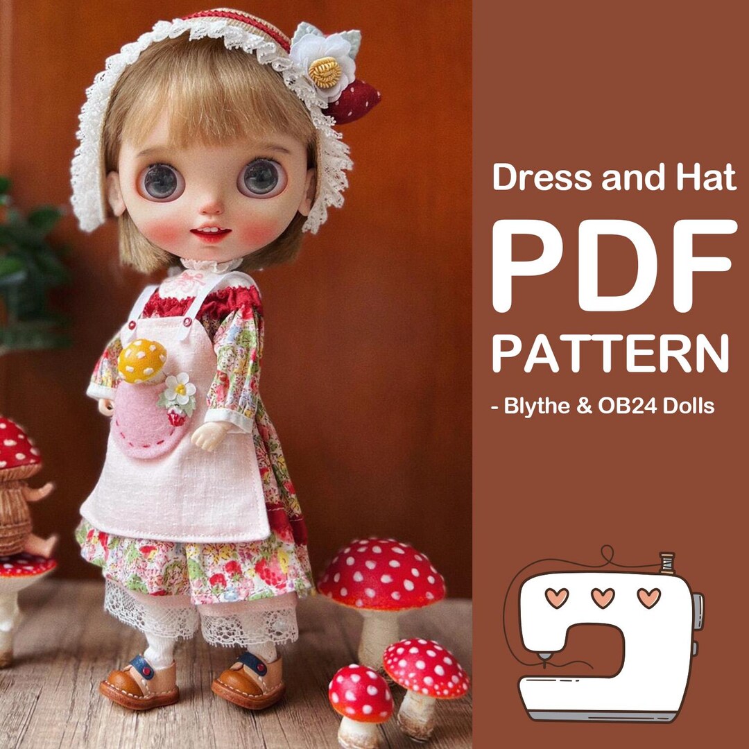 Blythe Dolls Dress Patterns (sweet Strawberry),blythe Doll Clothes ...