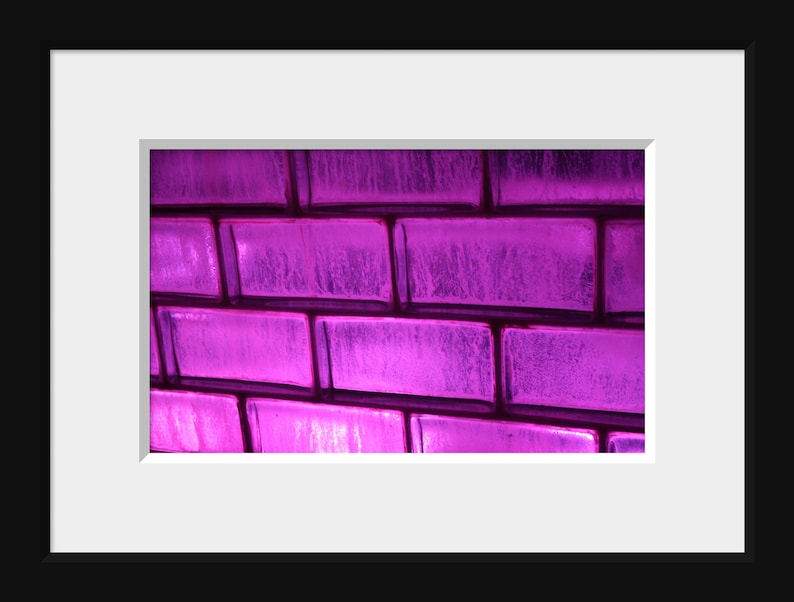 Purple Pink Glass Blocks Original Color Photo Fuchsia Abstract - Etsy