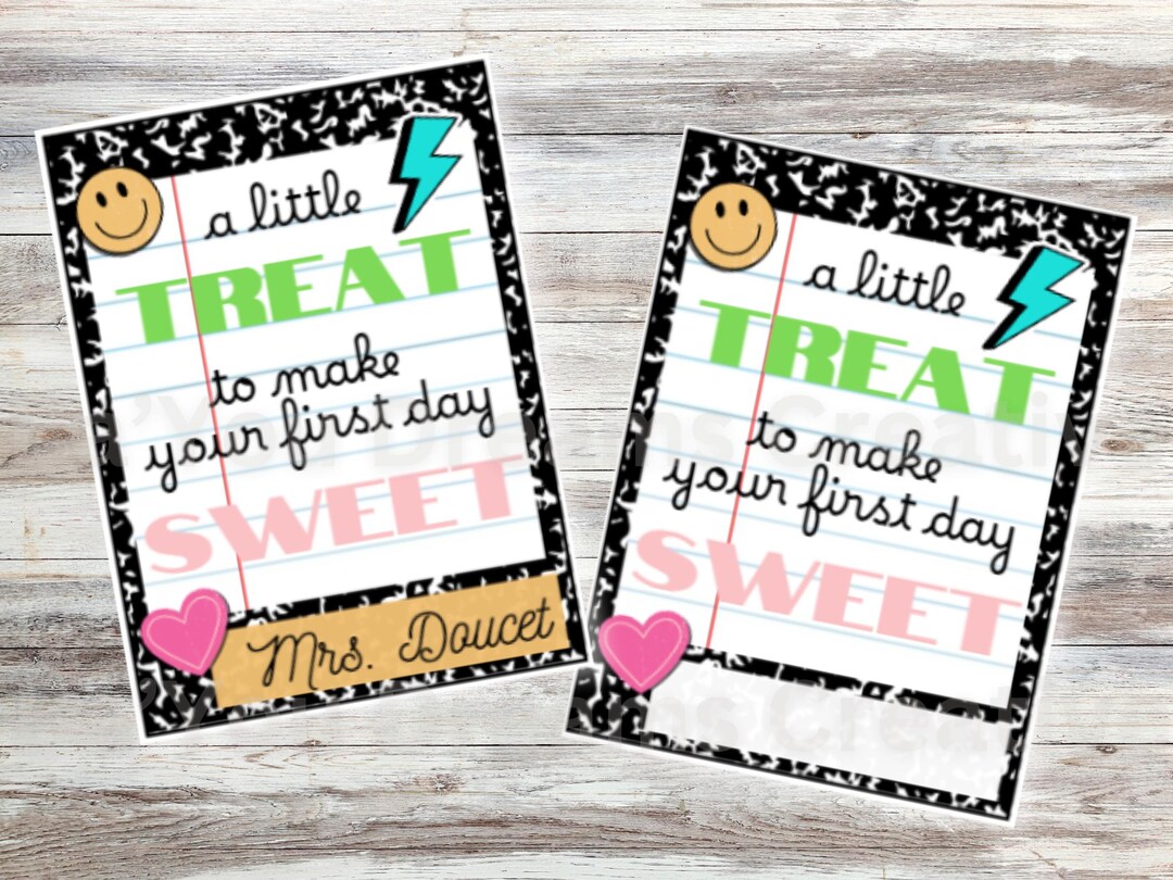 Printable Back to School Gift Tag, Student Gift Tag, Instant Download ...