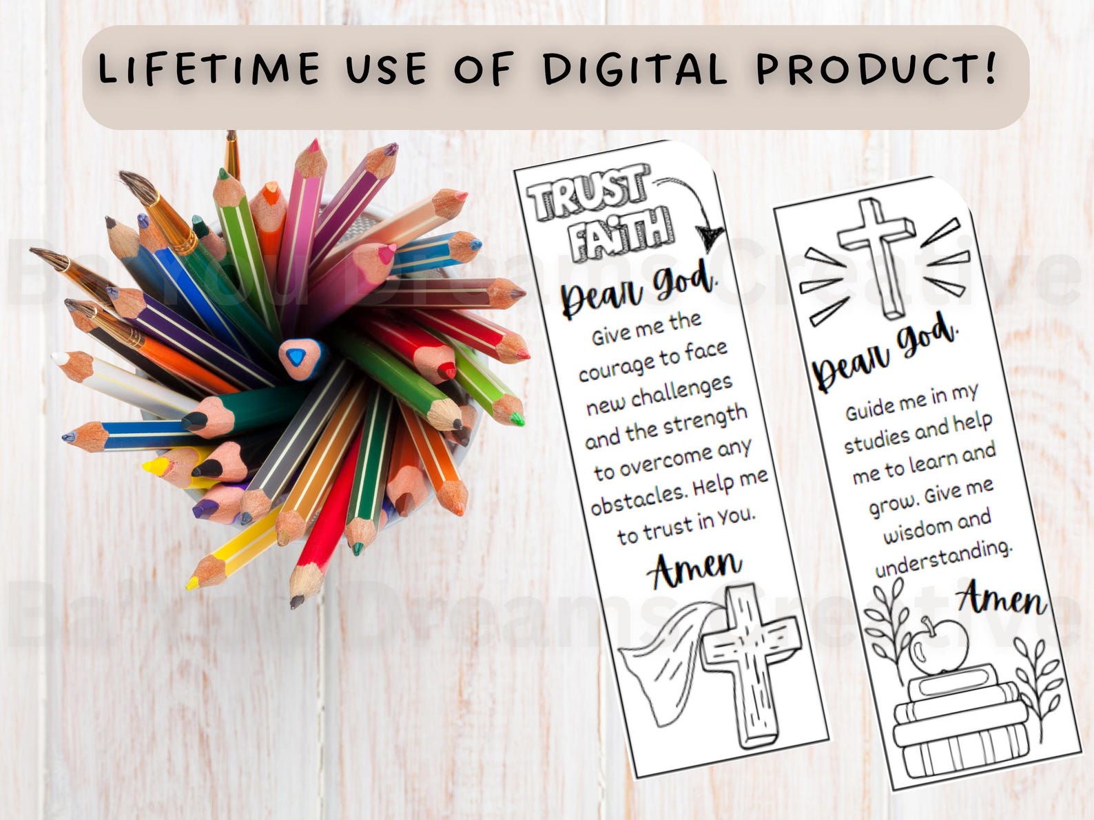 Printable Prayer Bookmarks to Color, Bookmarks With Prayers for ...