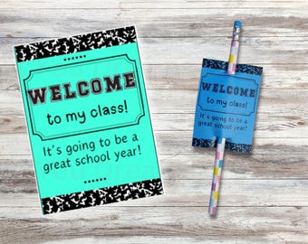 Printable Back to School Gift Tag, Pencil Gift Tag, Ink Saving ...