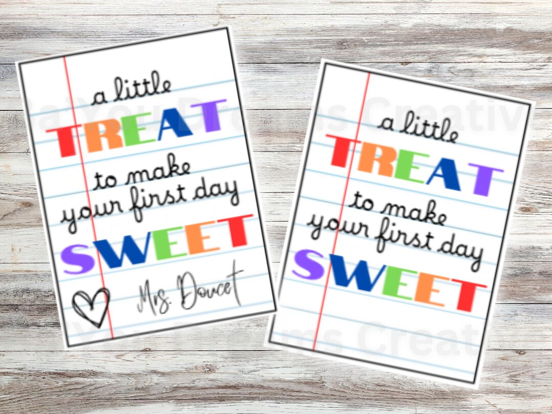 Printable Back to School Gift Tag, Colorful Gift Tag for Students or ...