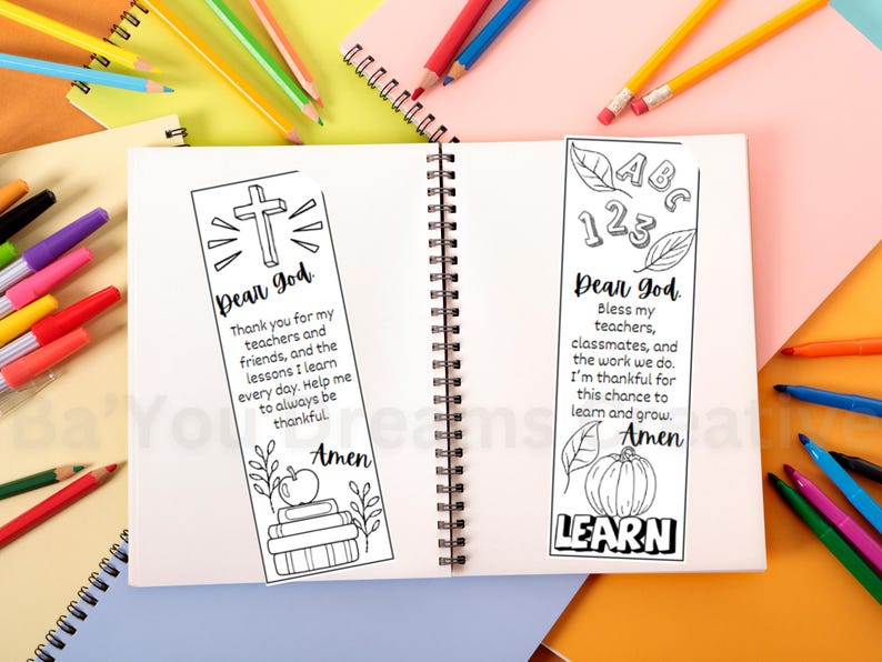 Printable Prayer Thanksgiving Bookmarks to Color Prayer Bookmarks for ...
