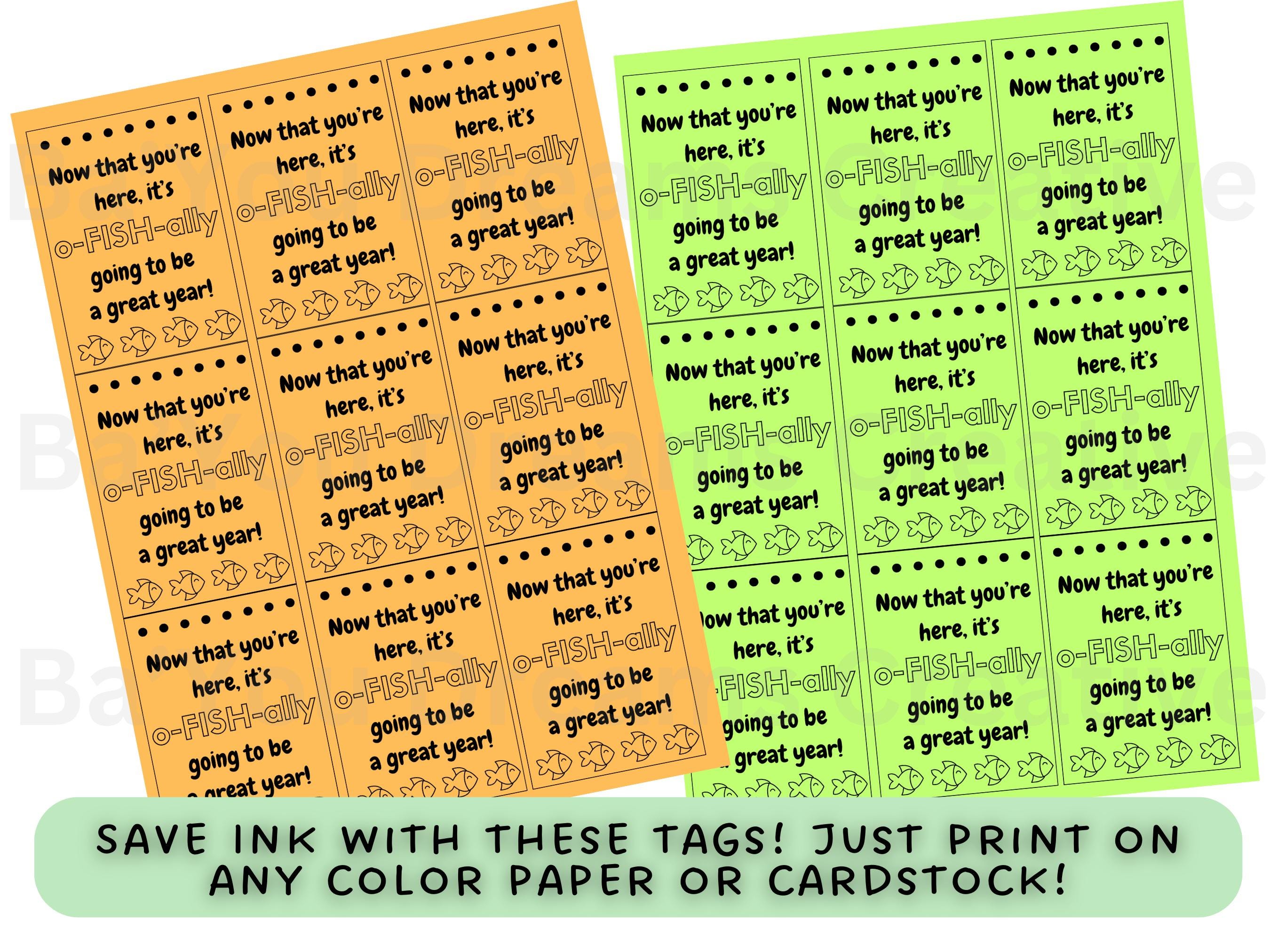 Printable Back to School Gift Tag, First Day of School Gift Tag for ...