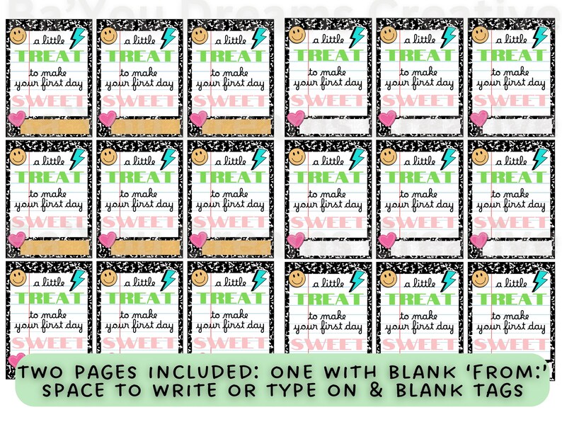 Printable Back to School Gift Tag, Student Gift Tag, Instant Download ...