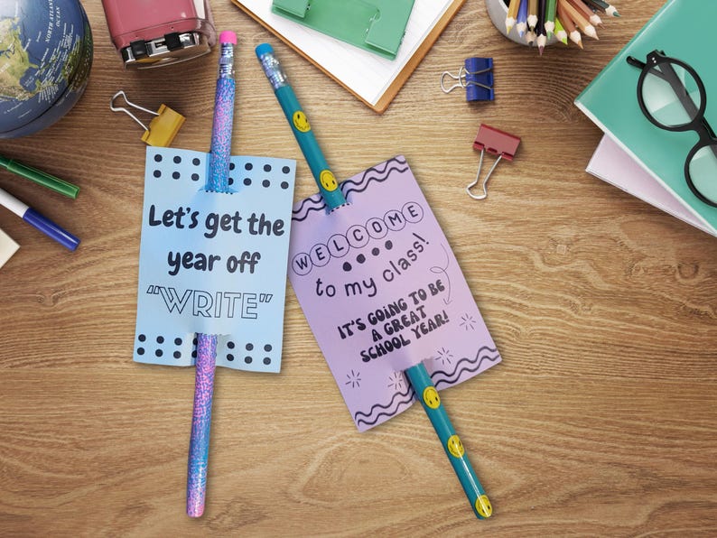 Printable Back to School Gift Tag, Pencil Gift Tag, Ink Saving ...