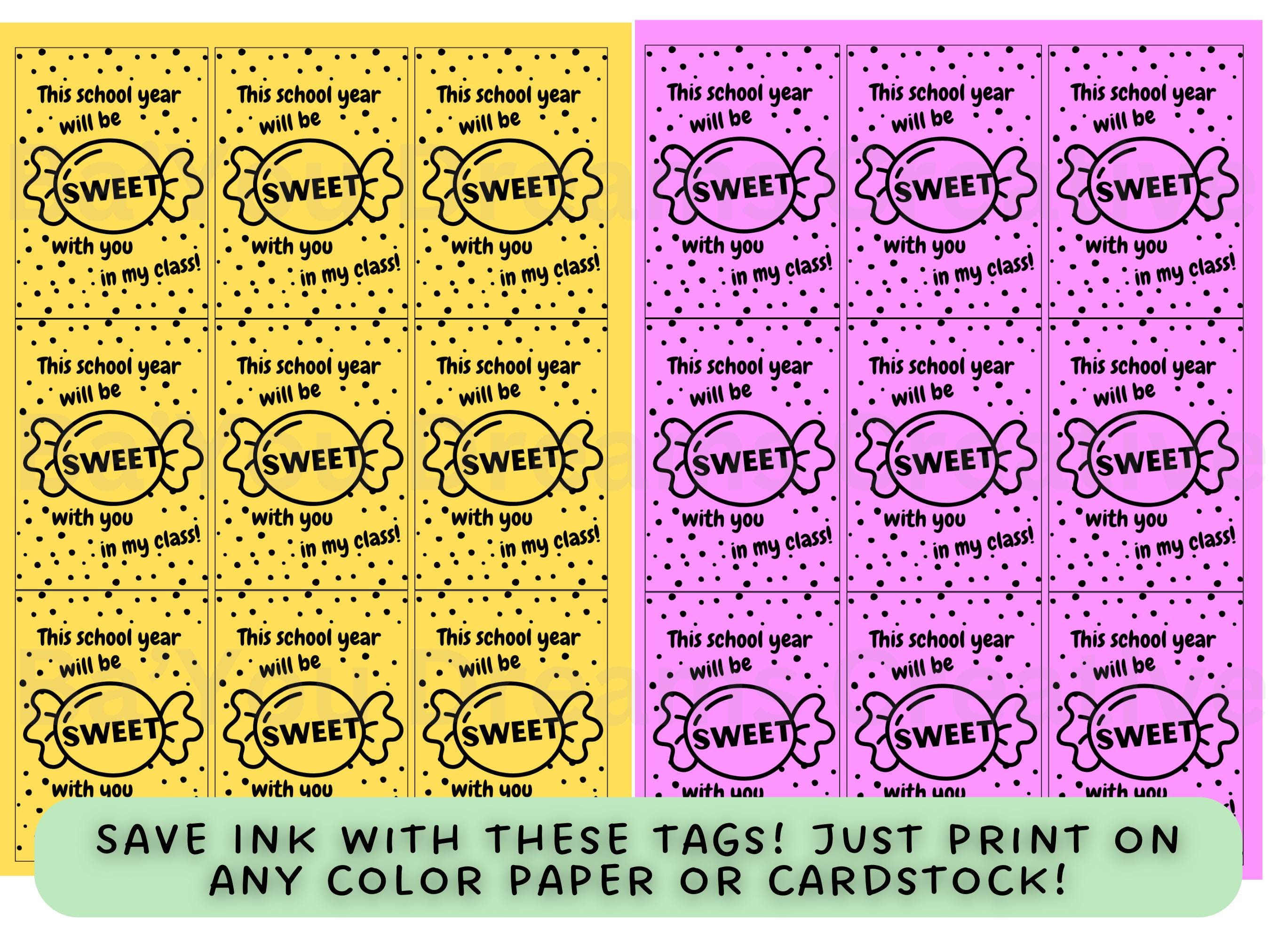 Printable Back to School Gift Tag, First Day of School Gift Tag for ...