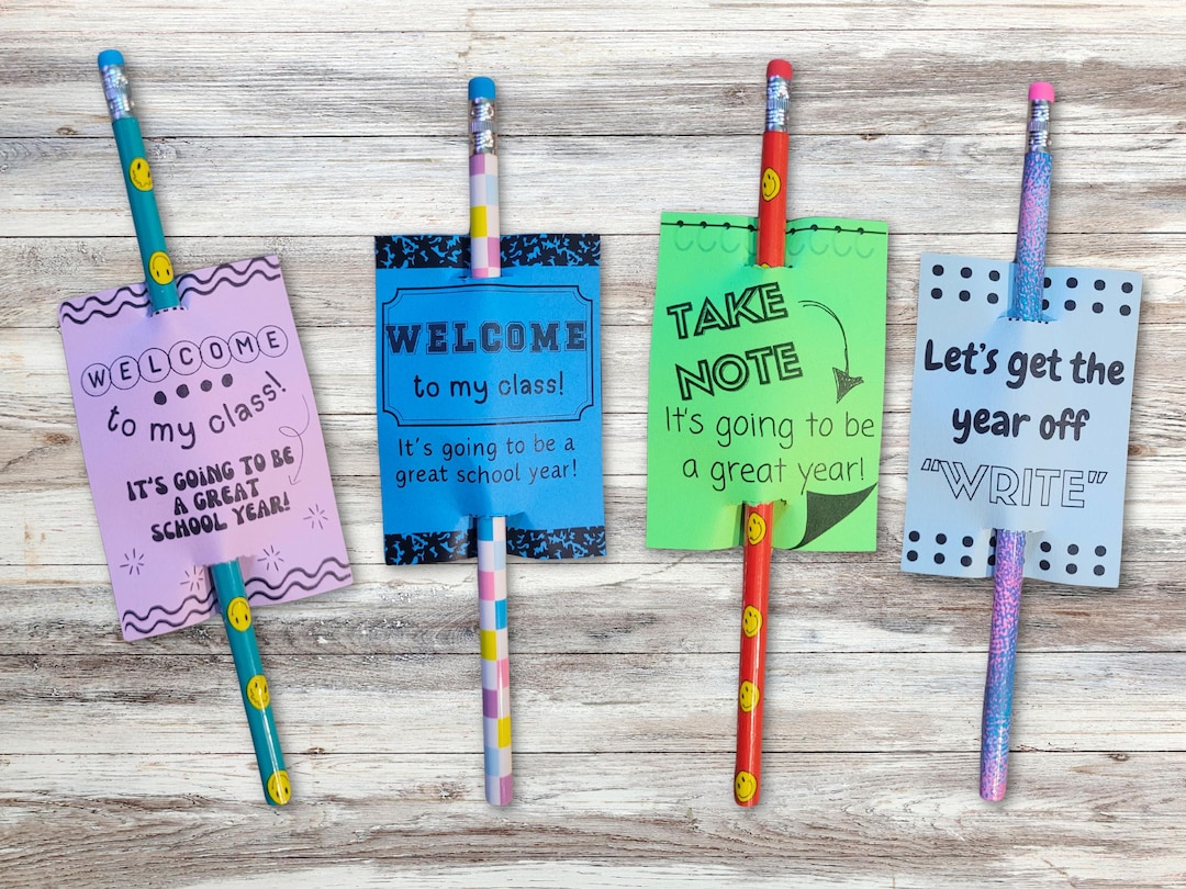 Printable Back to School Gift Tag, Pencil Gift Tag, Ink Saving ...