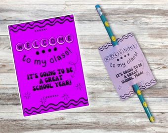 Printable Back to School Gift Tag, Pencil Gift Tag, Ink Saving ...