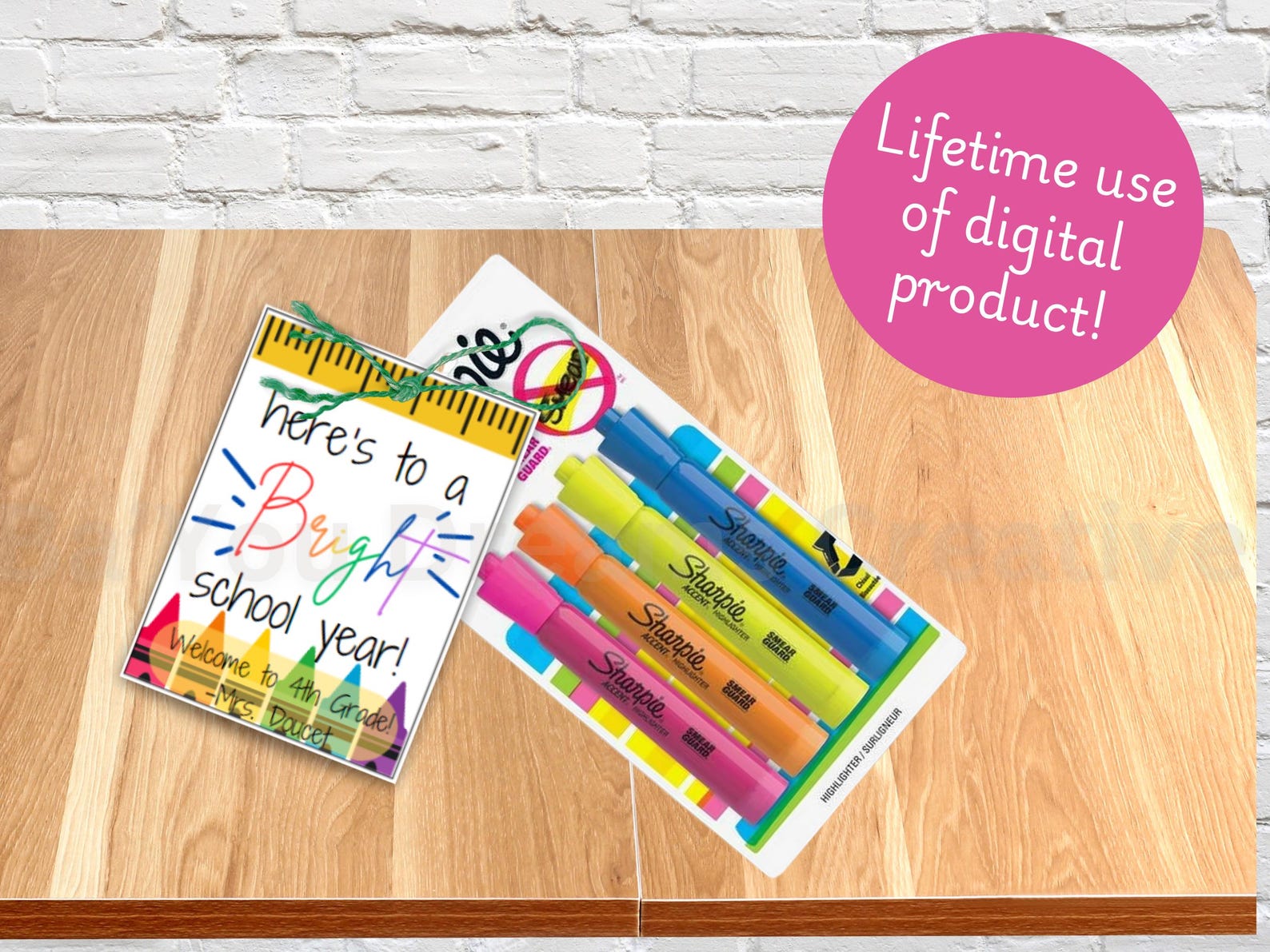 Printable Back to School Gift Tag, First Day of School Gift Tag for ...