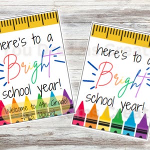 Printable Back to School Gift Tag, First Day of School Gift Tag for ...