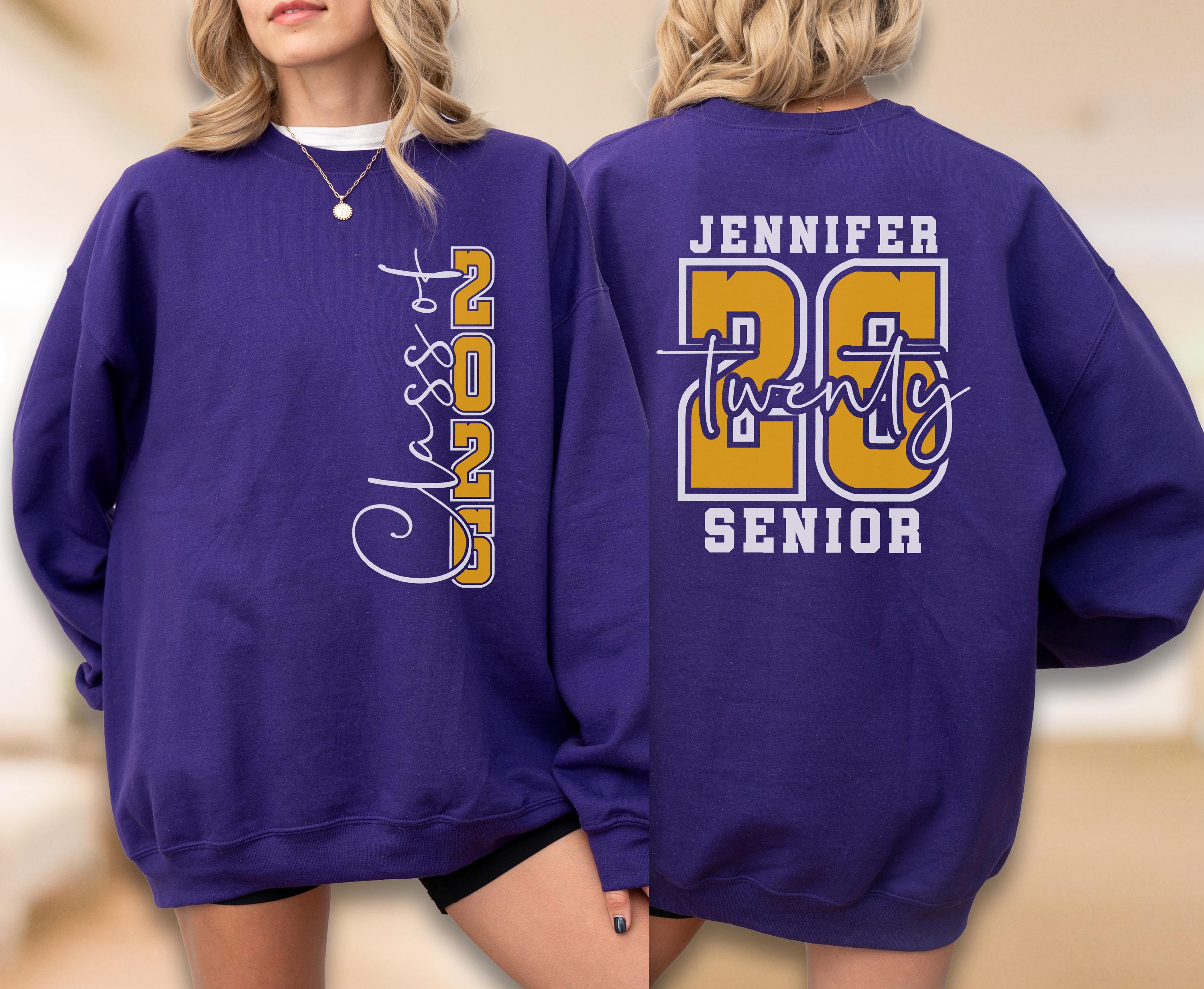 Custom Name Class of 2026 Senior Sweatshirt, Personalized High School ...