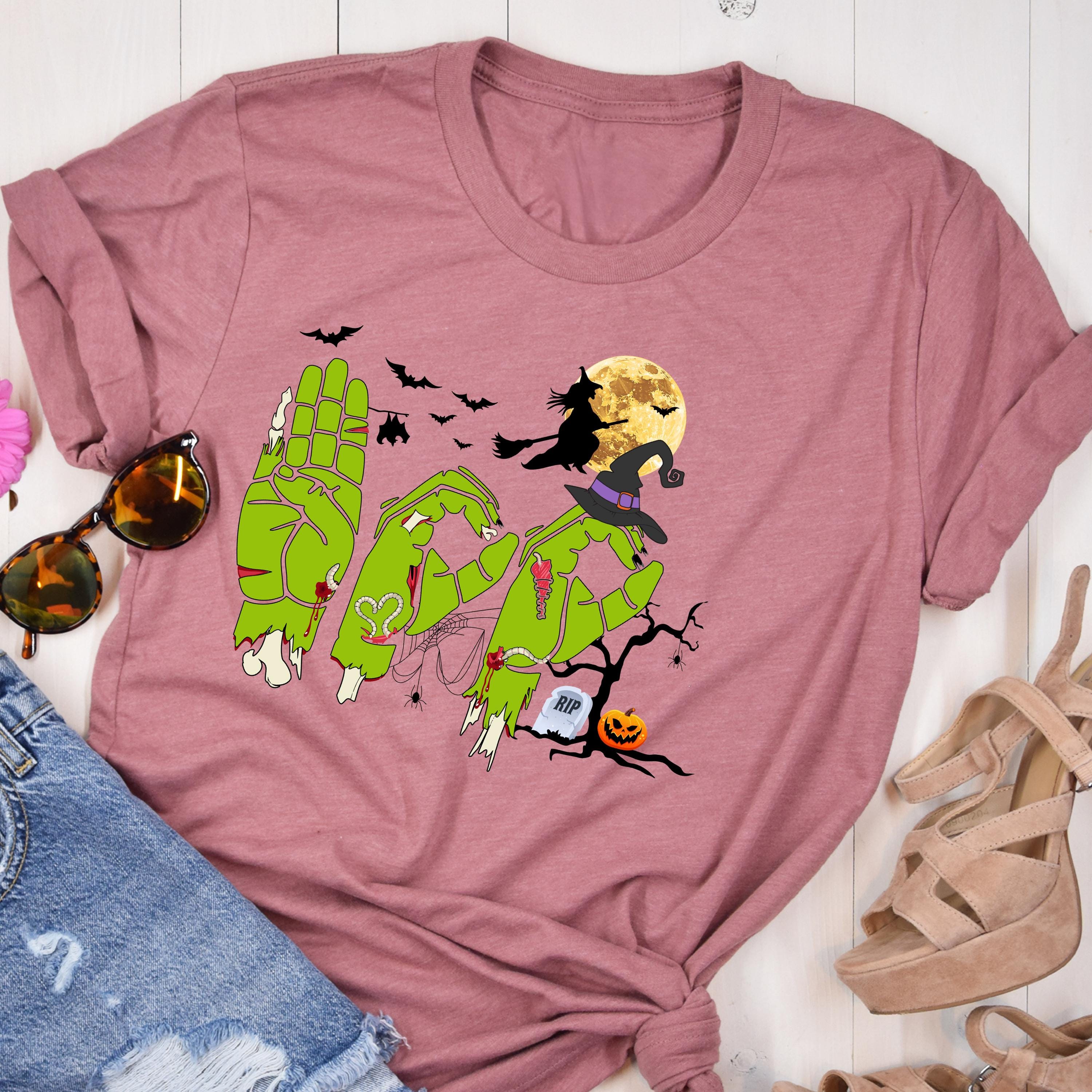 Boo Halloween Hand Sign Language Shirt, Halloween Sign Language Teacher ...