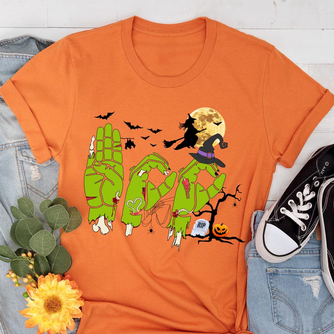 Boo Halloween Hand Sign Language Shirt, Halloween Sign Language Teacher ...