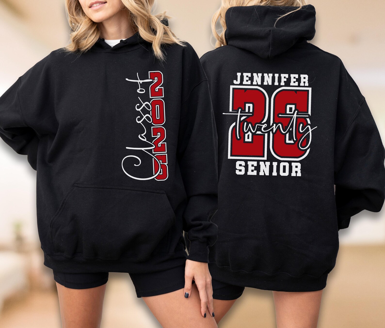 Custom Name Class of 2026 Senior Sweatshirt, Personalized High School ...