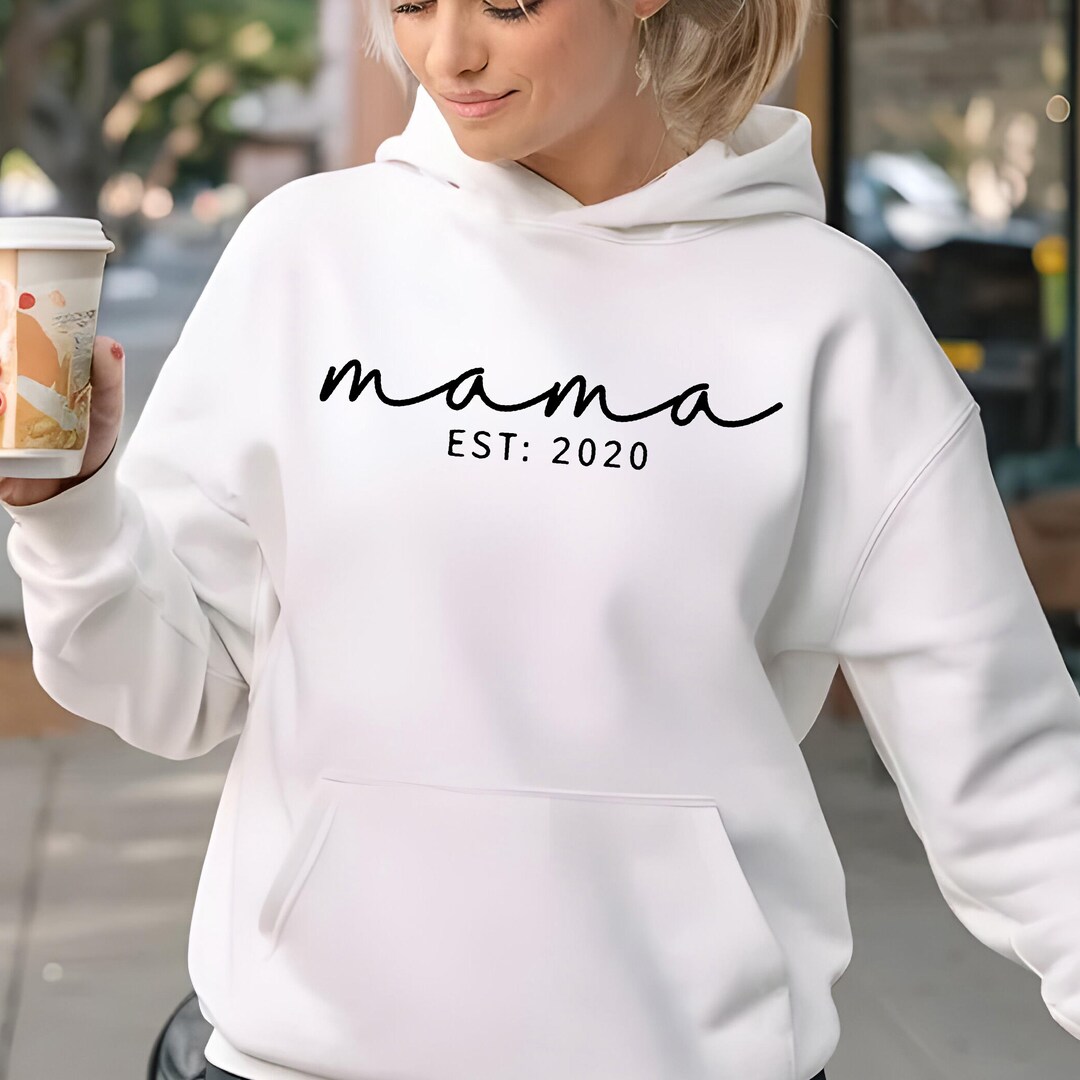 Personalized Mama Est Sweatshirt, Mama Year Sweat, Custom Mom Hoodie ...