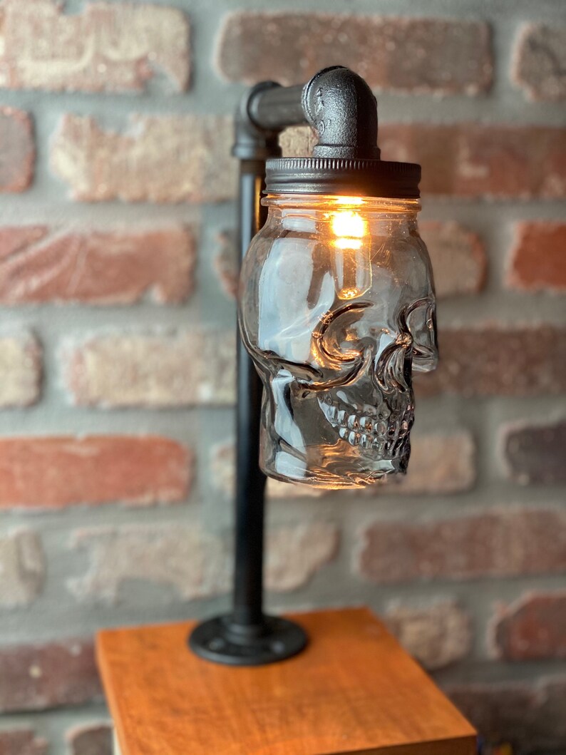 Industrial Skull Lamp / Table / Accent Lamp / steampunk / | Etsy
