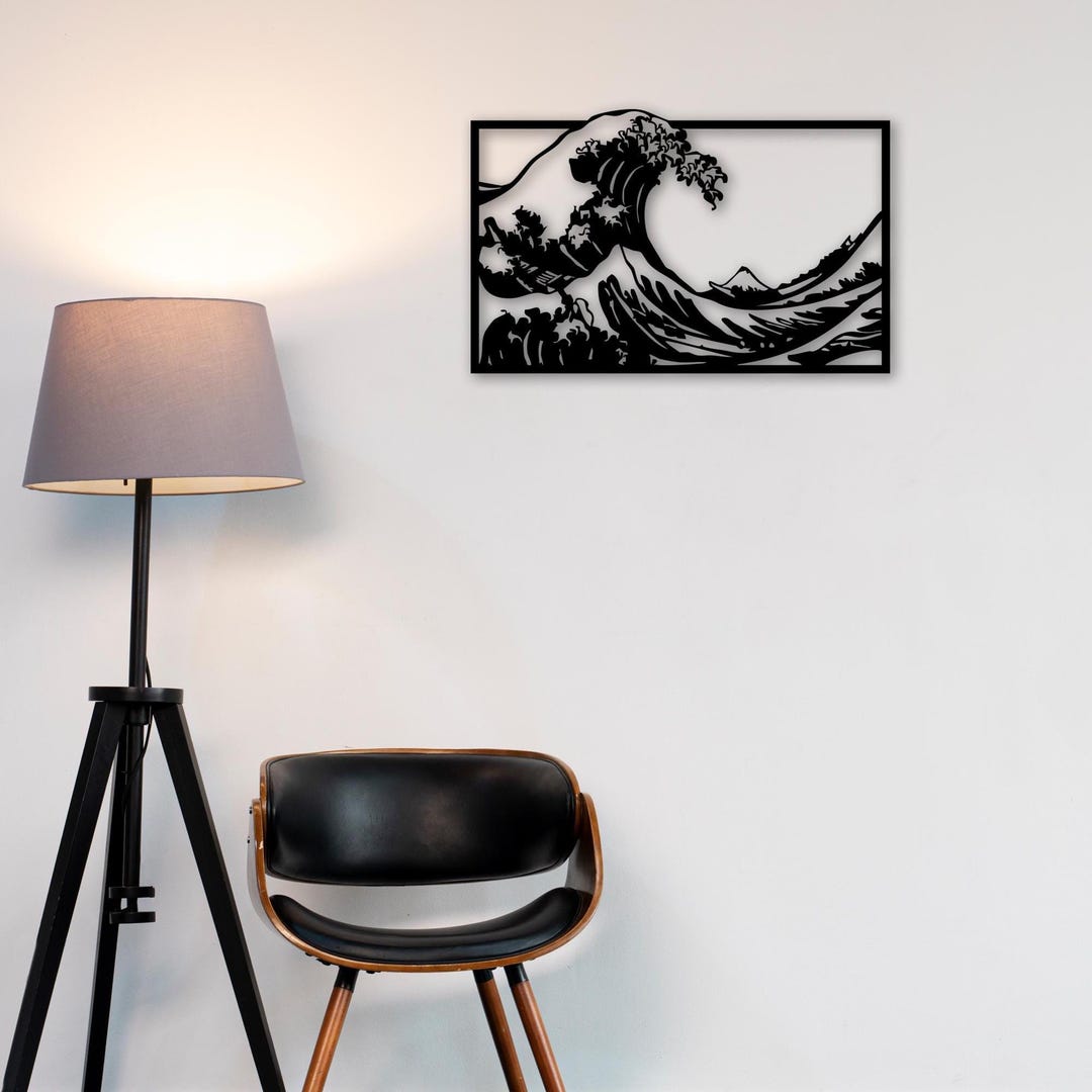 The Great Wave Metal Wall Art,nami Ura Japanese Ocean Decor - Etsy