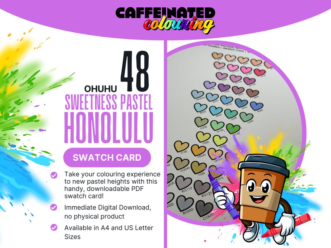 48 Sweetness Pastel Ohuhu Honolulu Marker Swatch Card | Colour Clusters ...