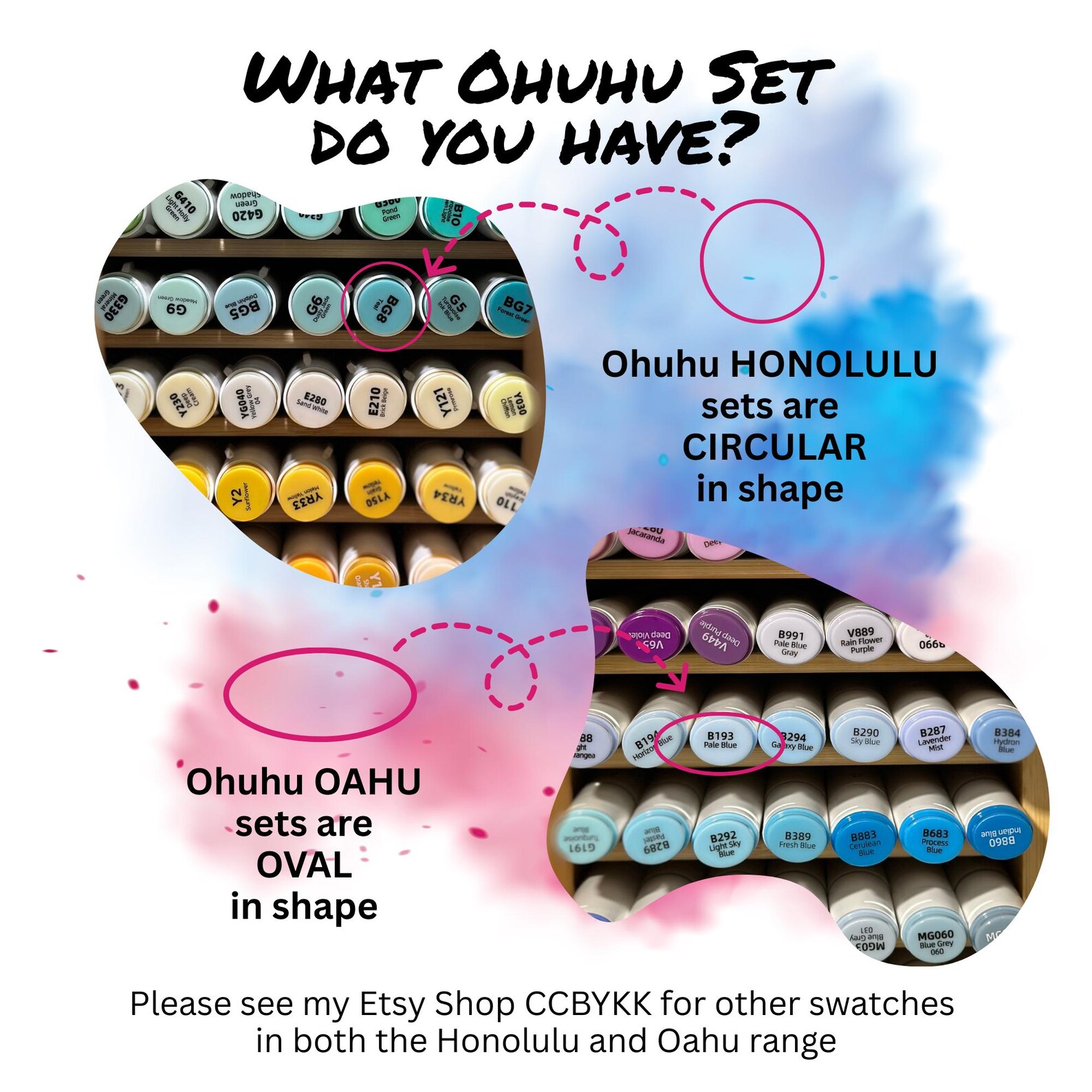 Ohuhu Oahu Marker Swatch Card: 80 Color Chart (A4 Digital Download PDF ...